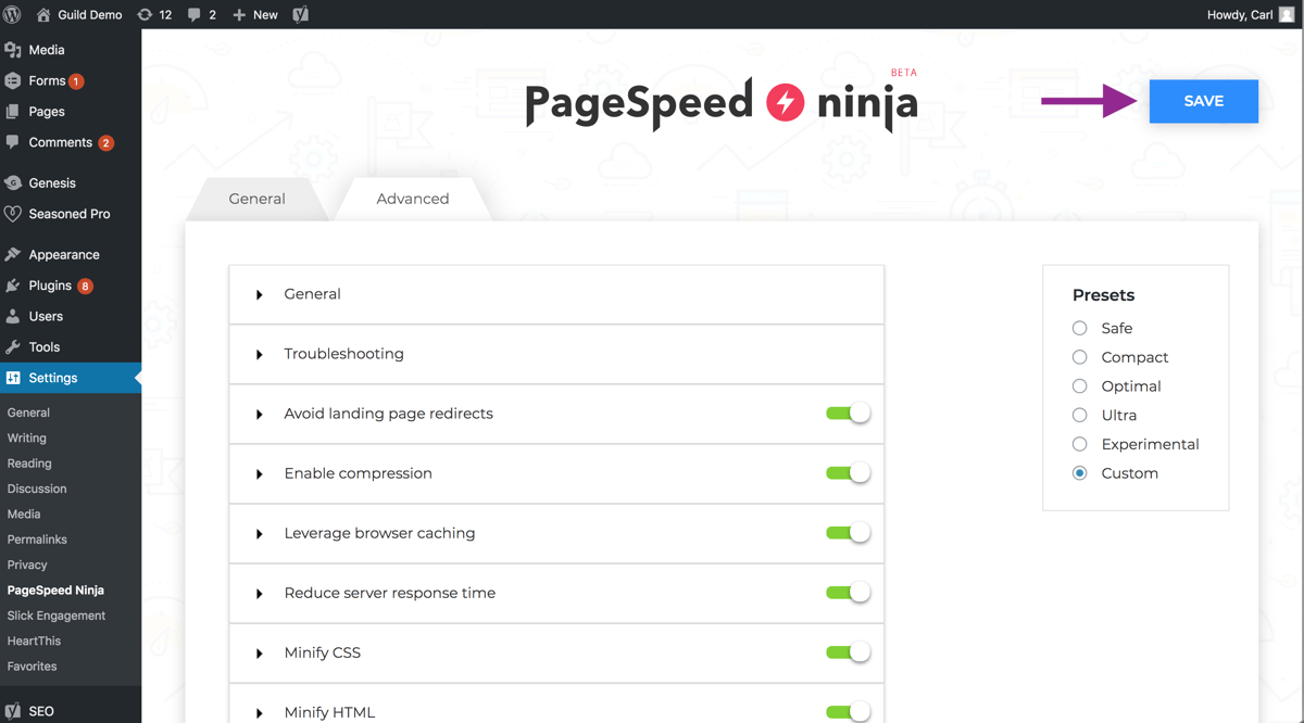 Slickstream and PageSpeed Ninja